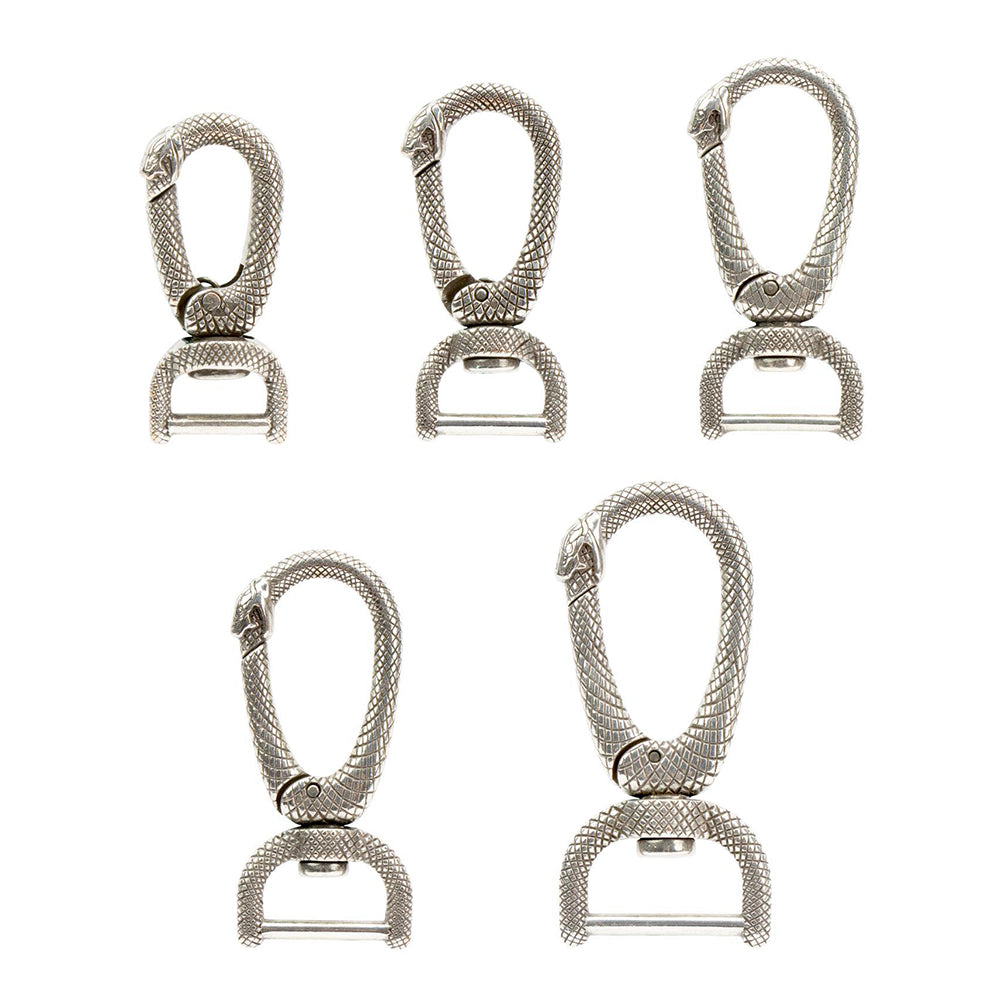 蛇紋方環鋅鉤,古銀 — 頤坊企業有限公司